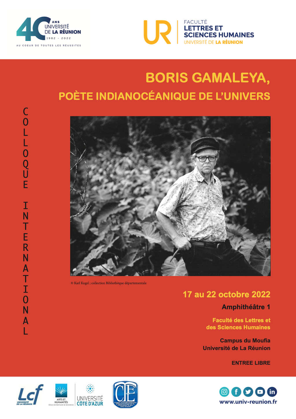 Colloque : Boris GAMALEYA, poète indianocéanique de l'Univers ...